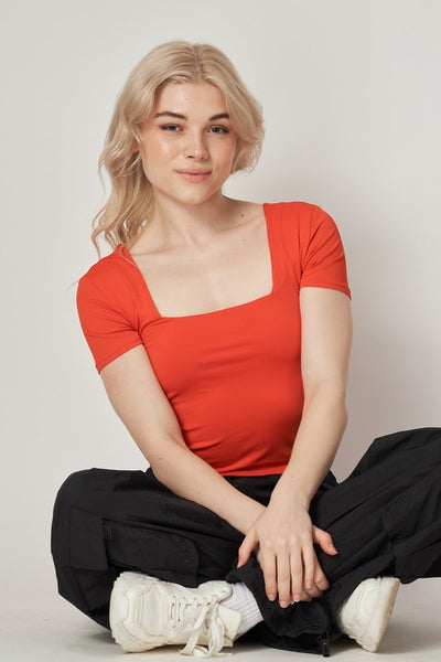 Contour Top Red – Top Shelf Wardrobe
